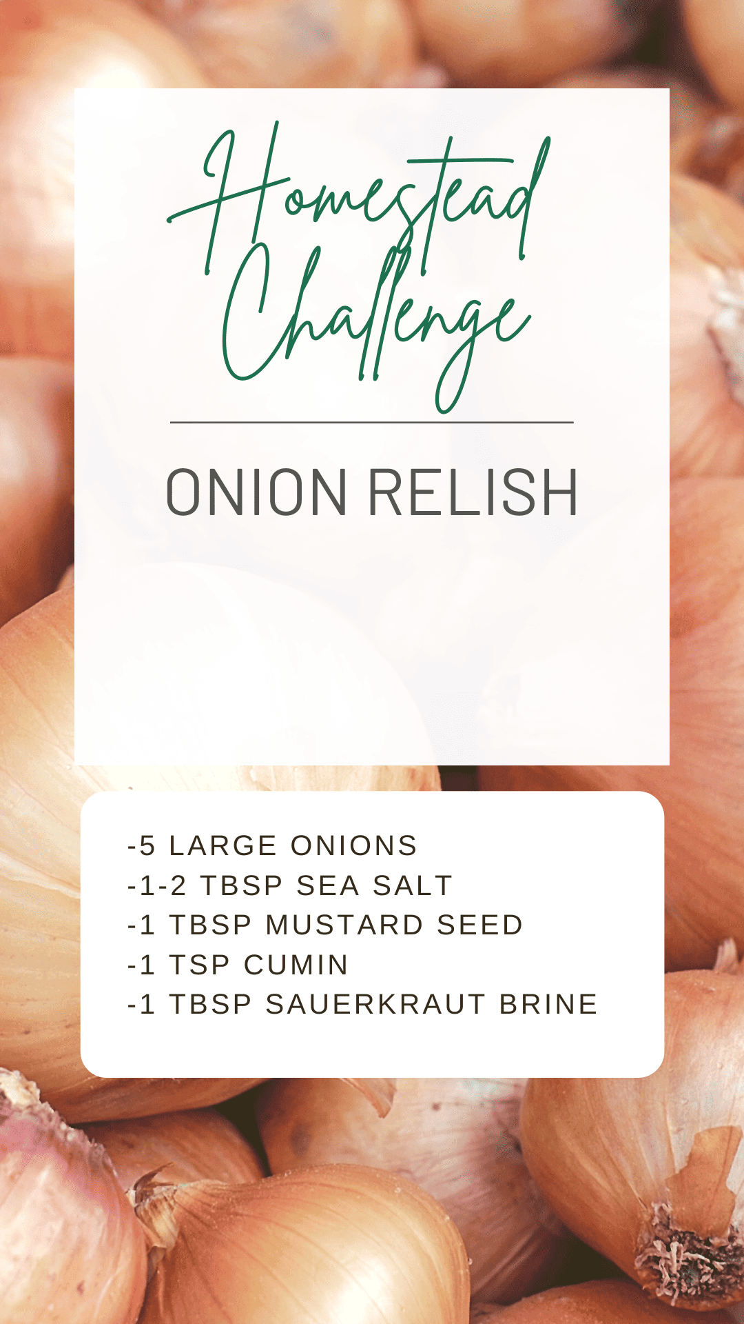 Fermented Jalapenos, Onion Relish, and Mayo - The Homestead Challenge