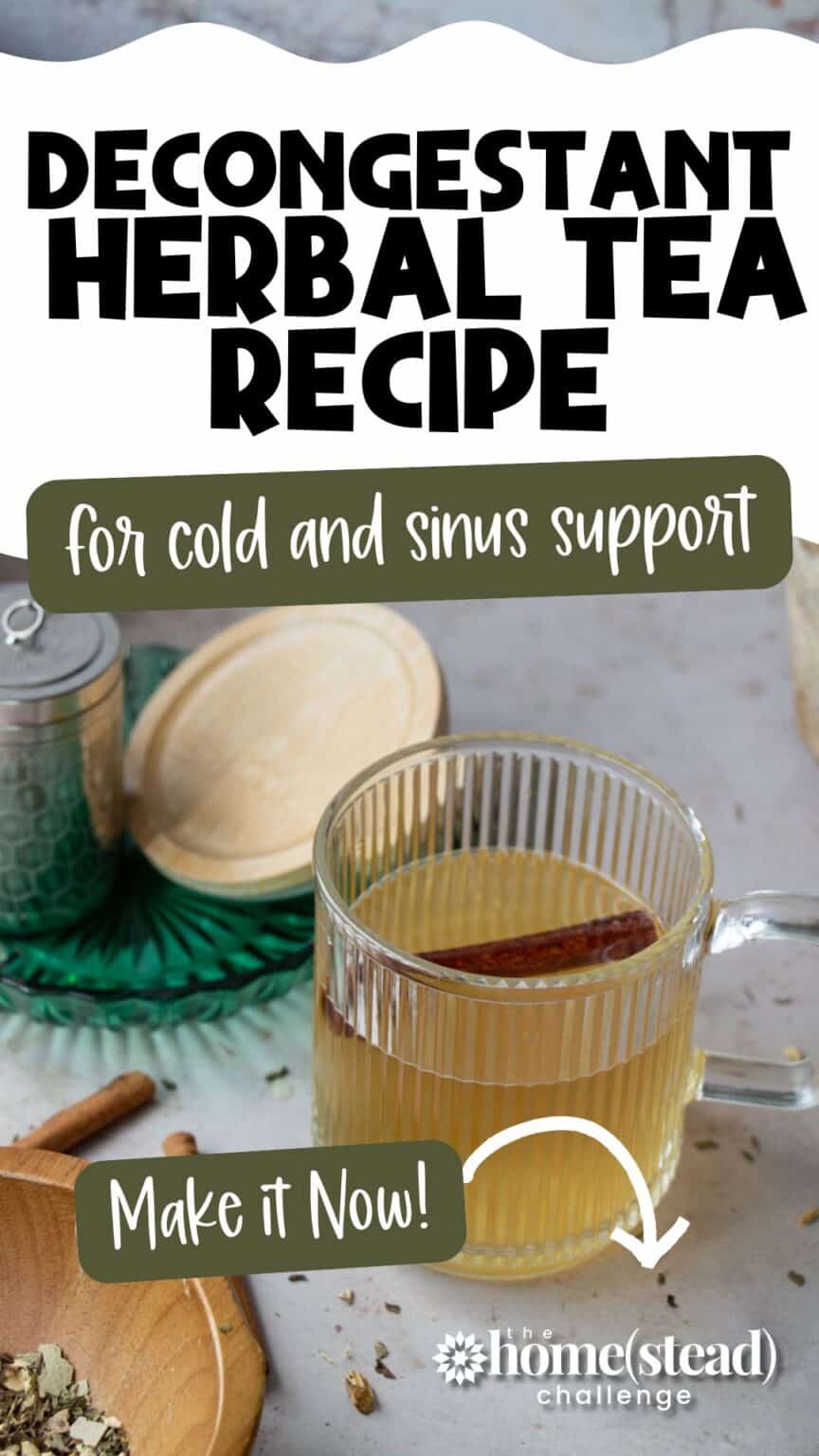 DIY Herbal Natural Decongestant Tea Recipe - The Homestead Challenge