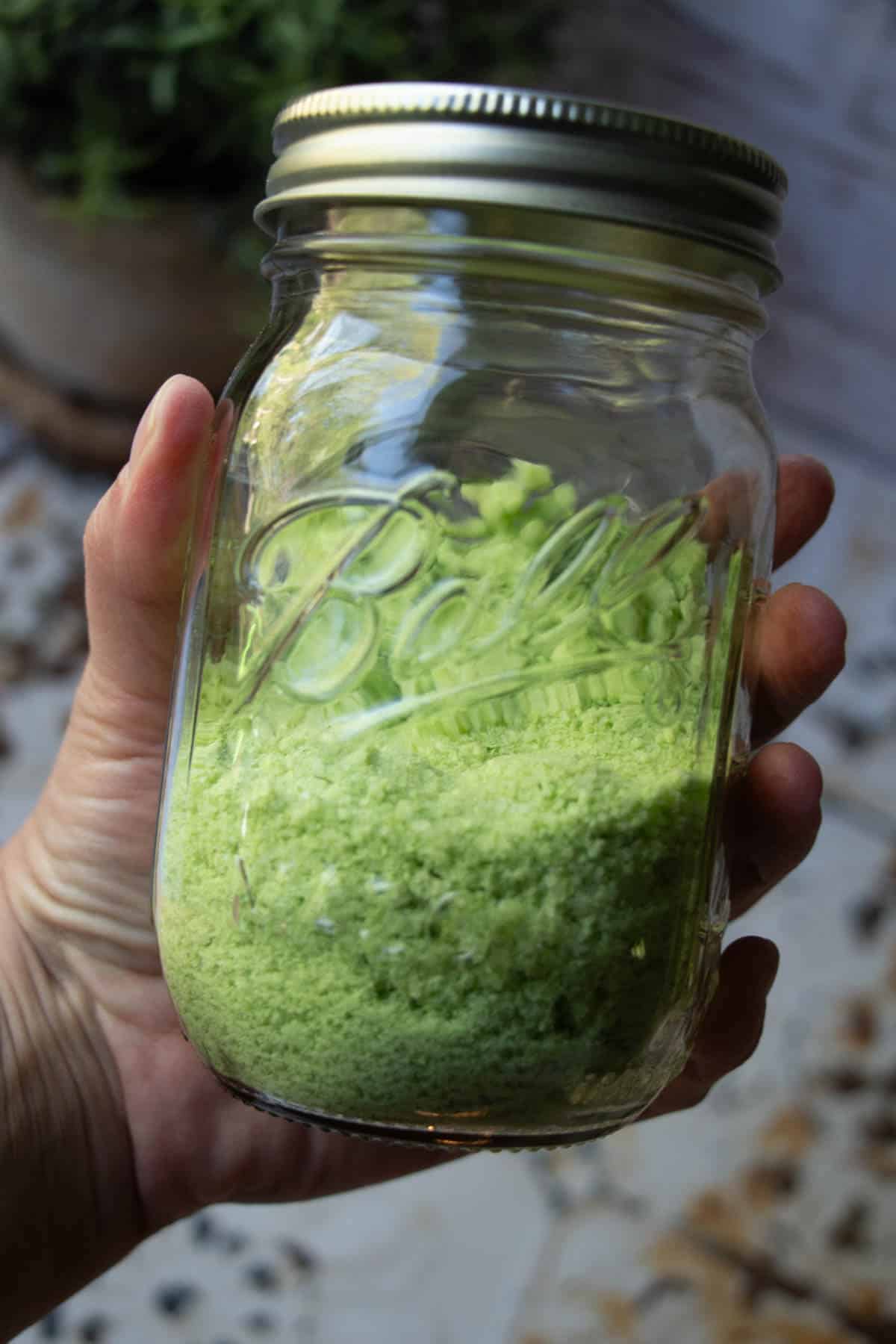 How to Make Simple Flavorful Chive Salt - The Homestead Challenge