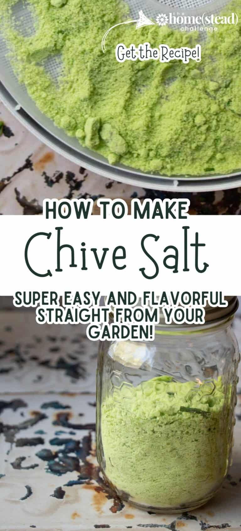 How to Make Simple Flavorful Chive Salt - The Homestead Challenge