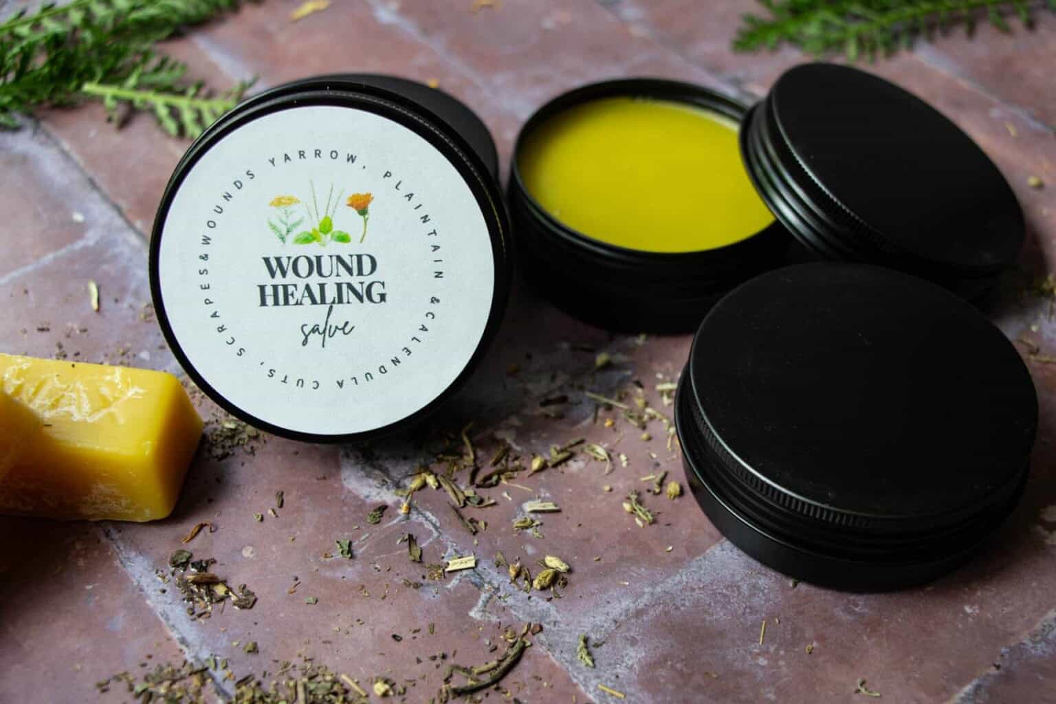 DIY Herbal Wound Healing Salve with Yarrow, Plantain & Calendula - The ...