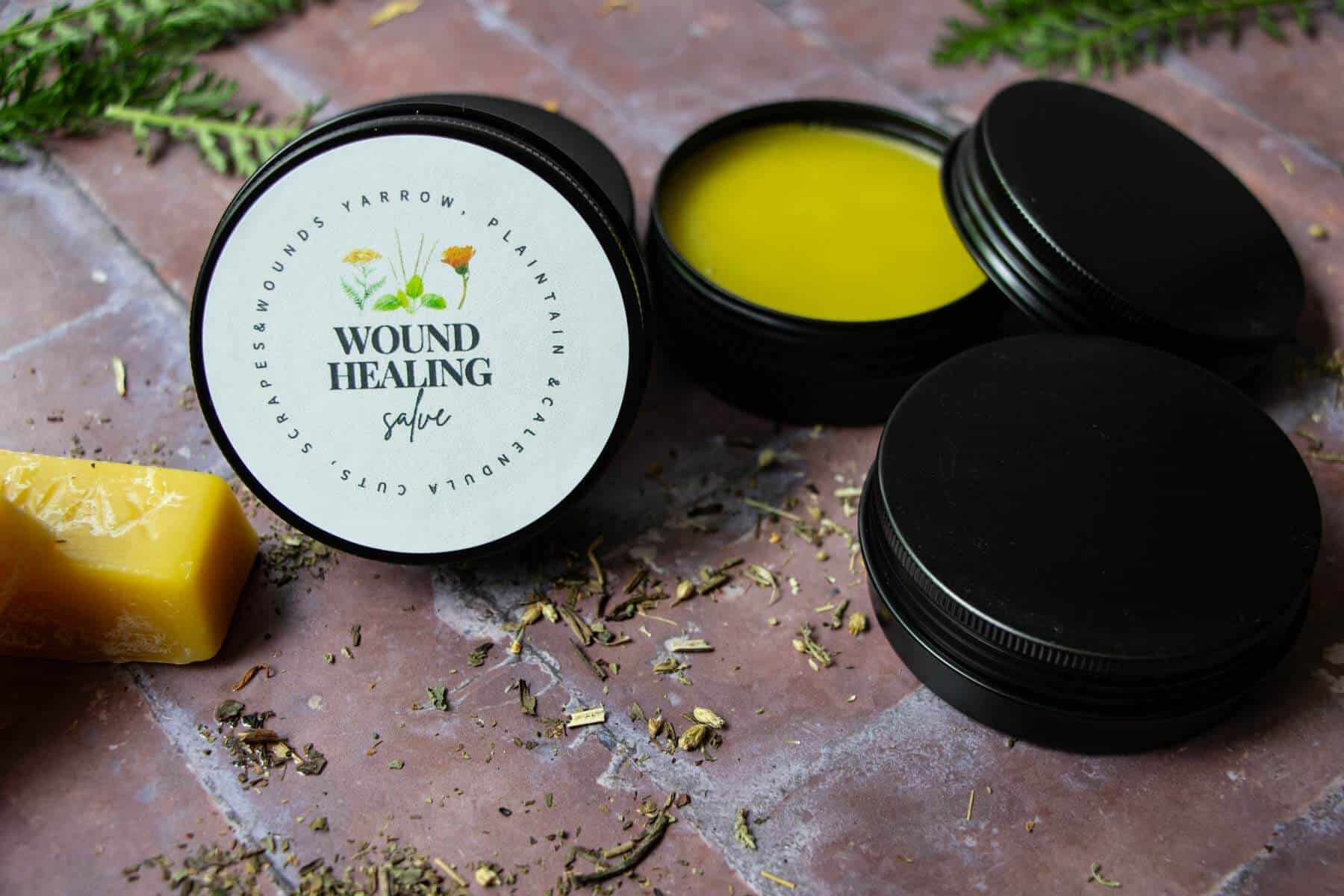 DIY Herbal Wound Healing Salve with Yarrow, Plantain & Calendula - The ...
